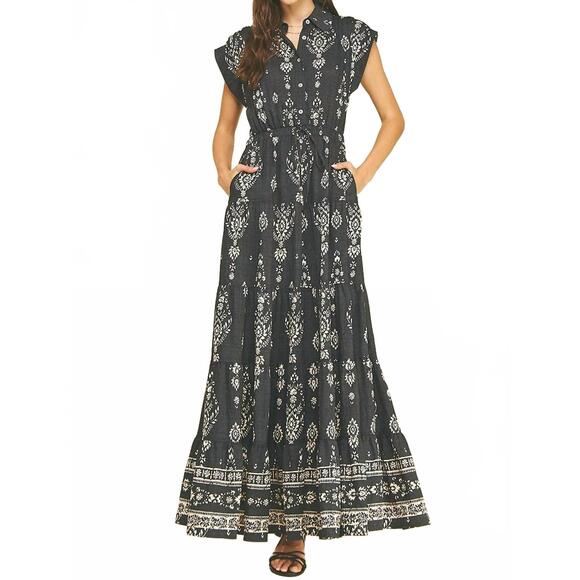 Pinch | Dresses | New Pinch Tiered Maxi Dress In Black | Poshmark